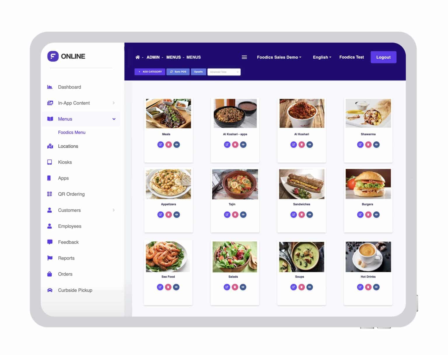 Online Features - Foodics