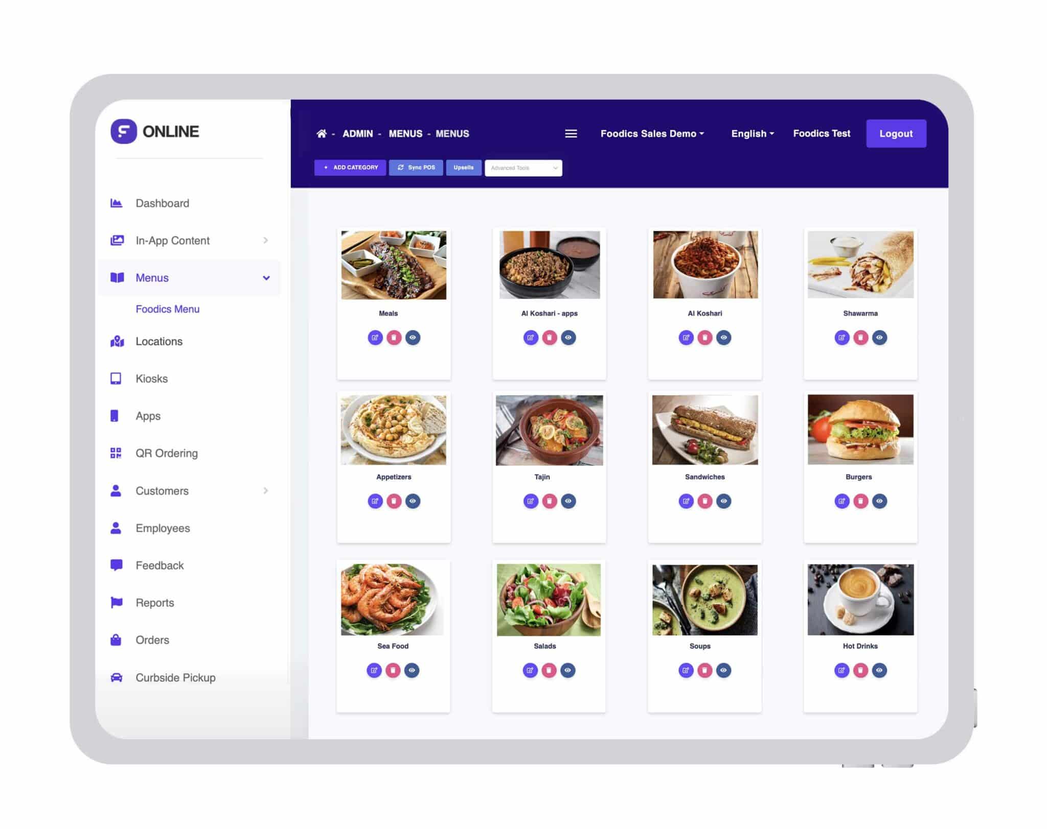 Online Features - Foodics